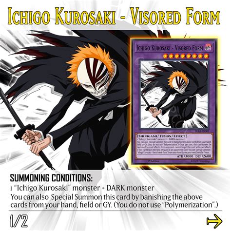 Yu Gi Oh X Bleach Ichigo Kurosaki Visored Form R Customyugioh