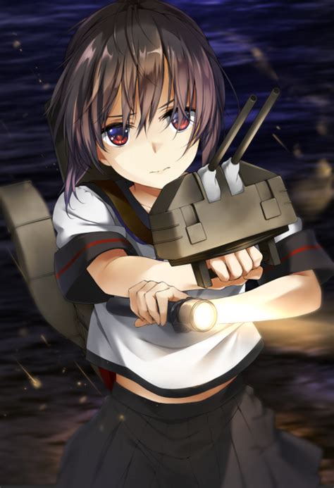 배경 화면 애니메이션 소녀들 간타이 컬렉션 후부키 칸 콜레 포니 테일 갈색 머리의 독주 삽화 디지털 아트 팬 아트 1012x1480 Lunadelmar