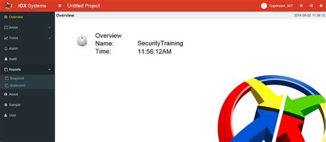 Scada Training Security Login Supervisor Screen Menu Ecava Igx Web Scada