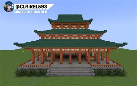 Asian Temple Schematic Minecraft Map