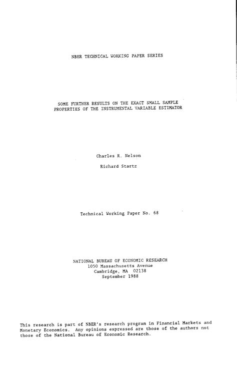 Pdf Some Further Results On The Exact Small Sample Properties Of The