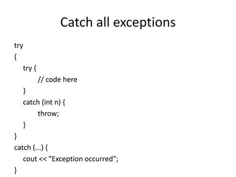 exceptions in c object oriented programming pptx