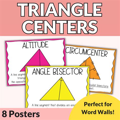 Triangle Centers Posters Points Of Concurrency Geometry Anchor