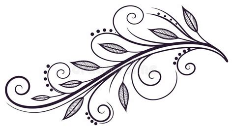 Decorative Floral Swirl Elegant Design Element Vector Design Generative Ai Stock Illustration