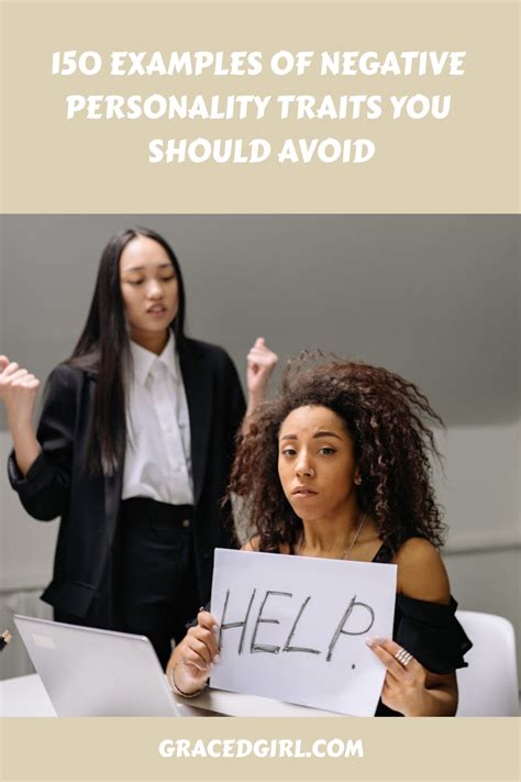 150 Examples Of Negative Personality Traits You Should Avoid