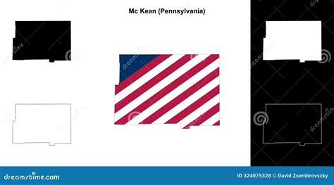 Mc Kean Outline Map Stock Illustration Illustration Of County 324075328