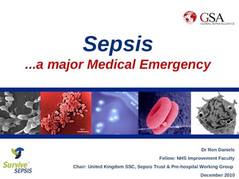 Ppt Sepsisa Major Medical Emergency Dr Ron Daniels Fellow Nhs