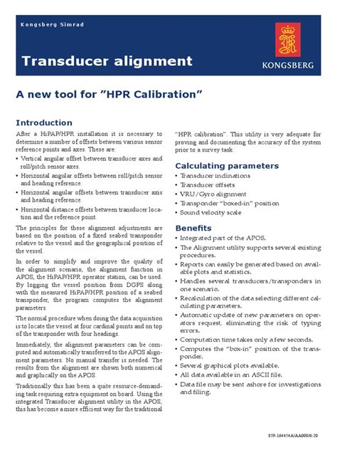 Td Alignment 164454aa Pdf Calibration Standard Deviation