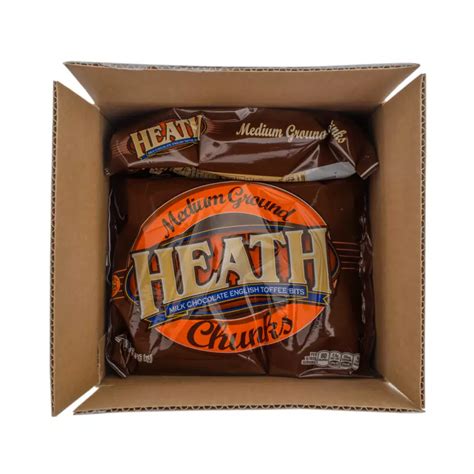 Heath Milk Chocolate English Toffee Medium Grind Chunks 12 Lb Box 4 Bags