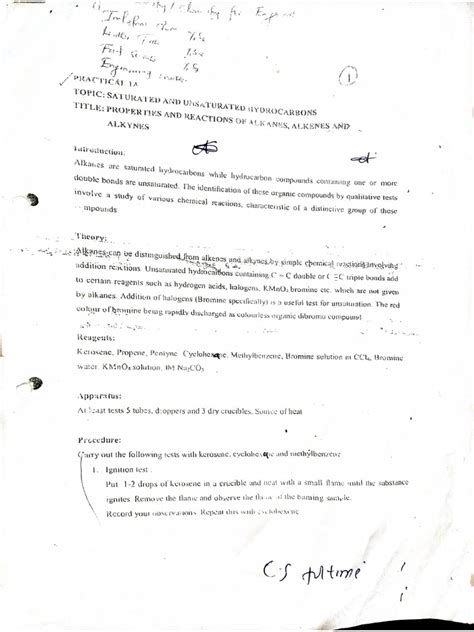 Chemistry Practical 1a Manual Pdf