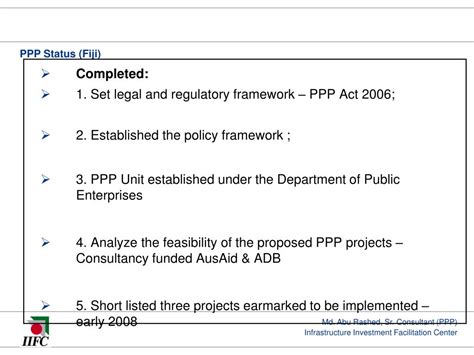 Ppt Institutional Framework For Ppp Projects And Project Development Stages Powerpoint