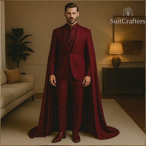 Tuxedo With Cape Red Etsy