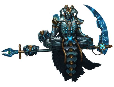 Kheljay Necron Warhammer 40k Absurdres Highres Alien Crossed Legs Full Body Holding Orb