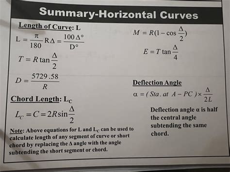 Horizontal Curves R PE Exam