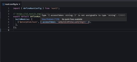 Type Accesstoken String Is Not Assignable To Type String · Issue 73 · Storyblok