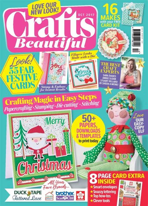 Crafts Beautiful October 2017 Issue 310 Template Pack Free Card