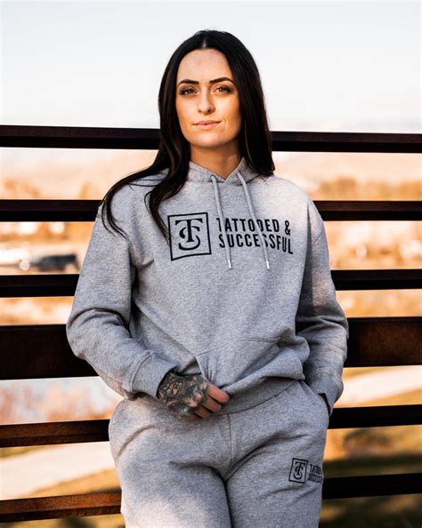 Womens Core Hoodie Athletic Heather Tattooed And Successful Llc