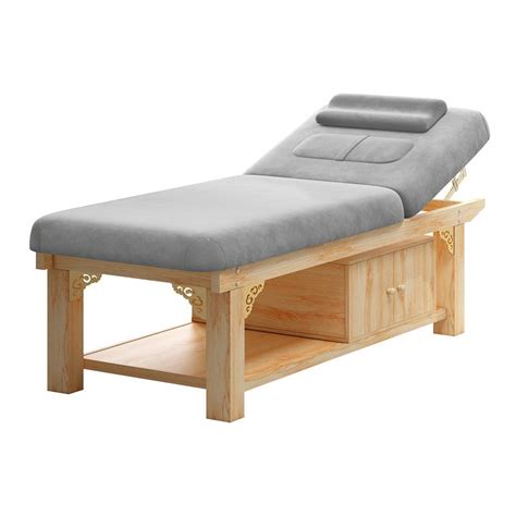 Wholesale Luxury Massage Table Solid Wood Massage Bed Spa Facial Bed Suppliersfactory