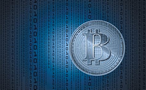 Bitcoin Digital Cryptocurrency Sign Binary Code Number Background Binary Code Big Data Mining