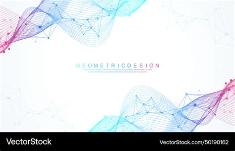 Abstract Tech Network Connection Dots Digital Vector Image