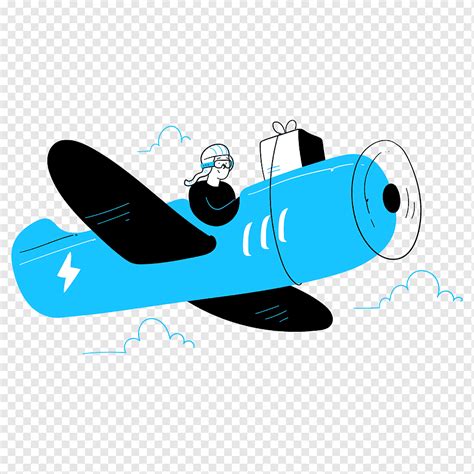 배달 특급 비행기 항공 배달 물류 전자 Azure 일러스트 세트 Png Pngwing