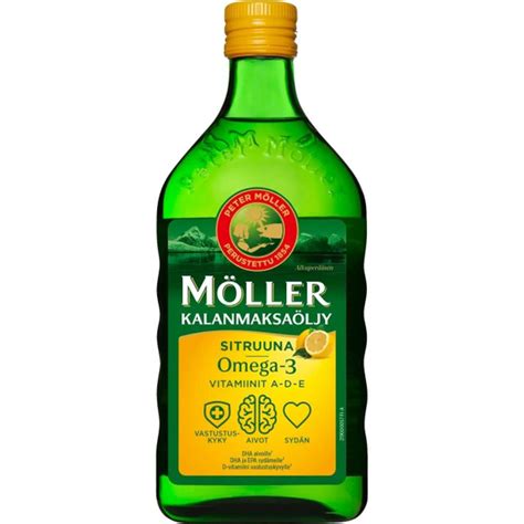 Омега-3 рыбий жир из печени трески MOLLER ЛИМОН 250 ml - купить с ...