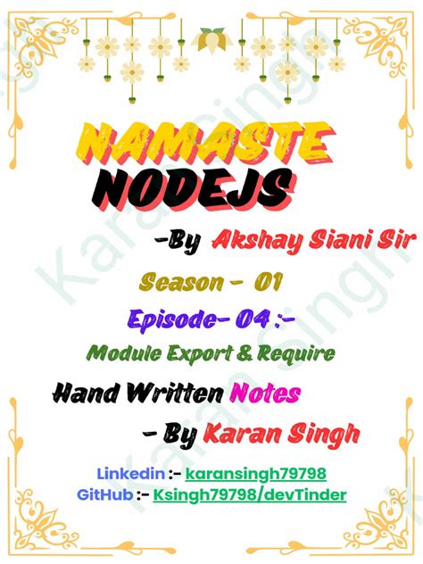 Module Export And Require Pdf