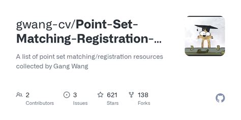 Github Gwang Cvpoint Set Matching Registration Material A List Of