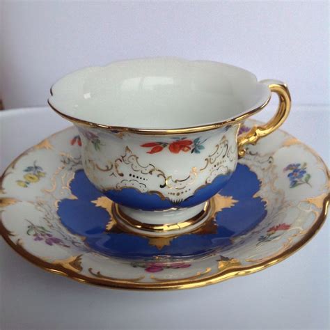 Meissen Porcelain Tea Cups Vintage Tea Cups Porcelain Tableware