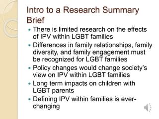Group Lgbt Ipv Presentation Final PPSX Sexual Health Diseases And Conditions