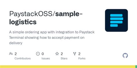 GitHub PaystackOSS Sample Logistics A Simple Ordering App With