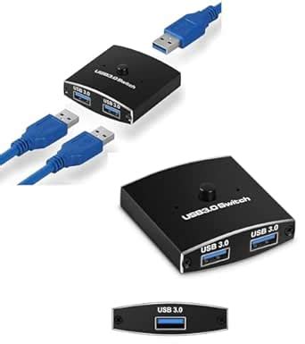 XIKKART USB Switch Selector Bi Directional In Out In Out YINNCEEN Switcher