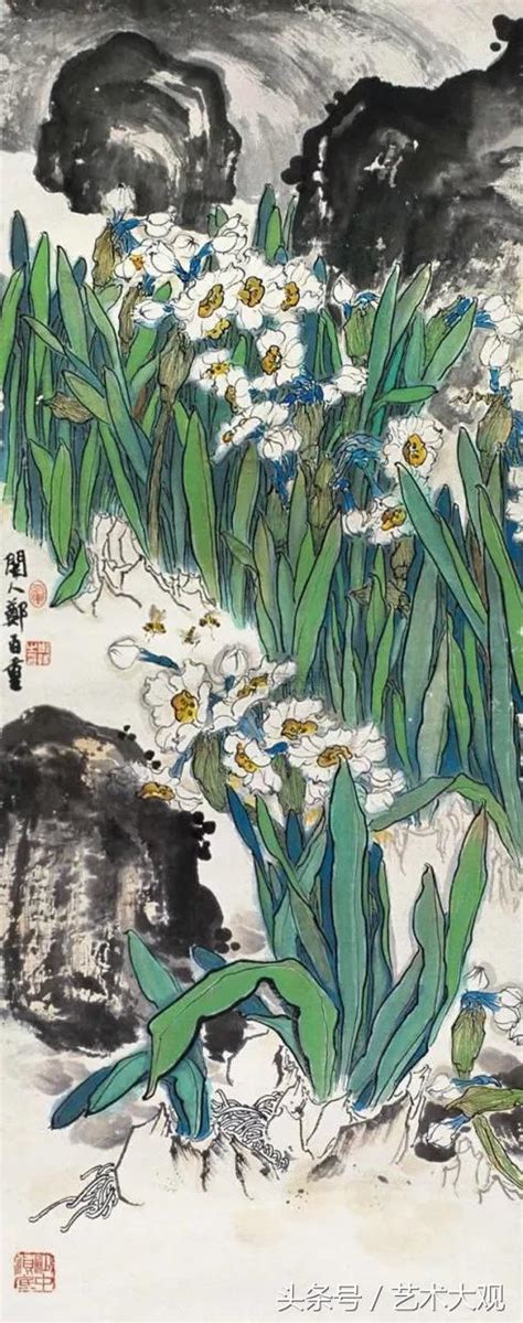 水仙花國畫作品欣賞 每日頭條