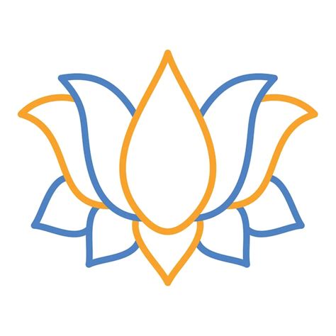 El Icono De La Flor De Loto Vector Premium