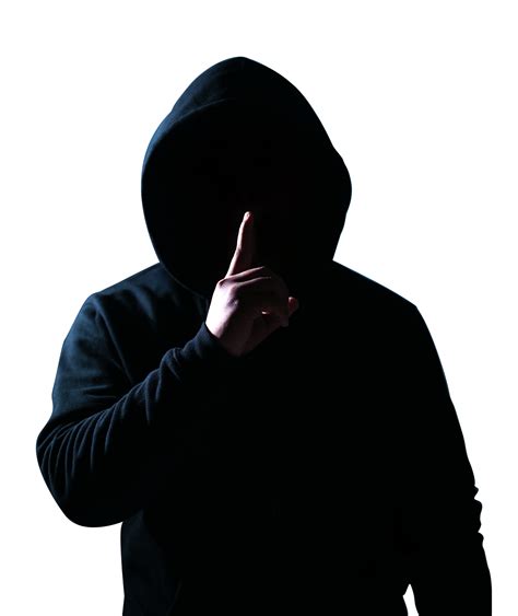 Man Wearing Jacket Hoodie In Anonymous Hacker Theme 12620227 Png