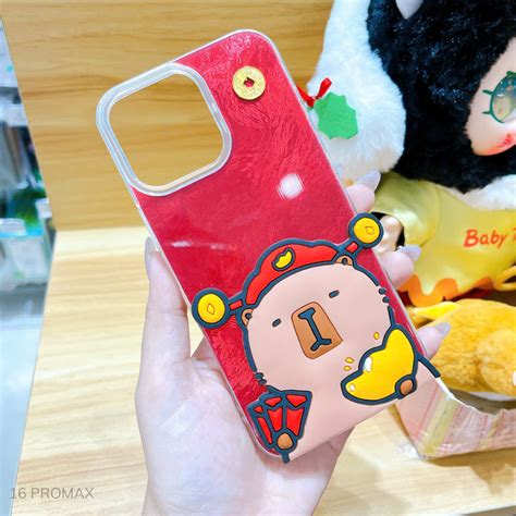 Ốp Ip 16 Pro Max Lông Vũ đỏ