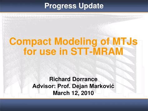 Ppt Compact Modeling Of Mtjs For Use In Stt Mram Powerpoint Presentation Id 4240771