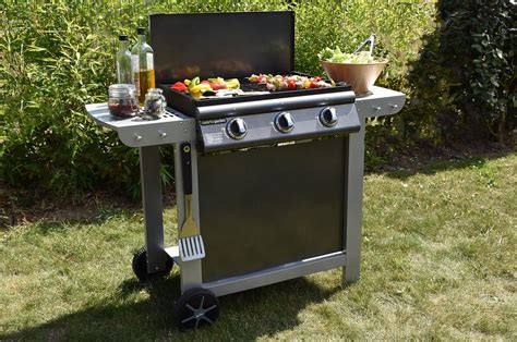 Barbecue Gaz Mixte Grillplancha Puerta Luna 3 Brûleurs Cookin