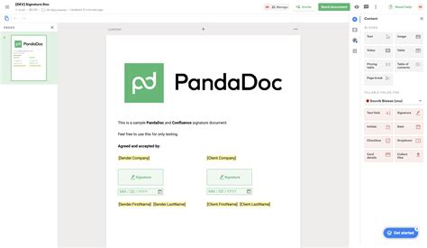 Panda Docs Confluence App Devpost