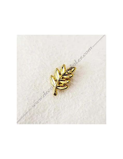 Masonic Pin Acacia Branch Gilded In Fine Gold