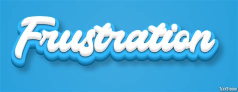 Frustration Text Effect And Logo Design Word