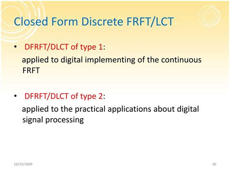 Ppt Introduction Of Fractional Fourier Transform Frft Powerpoint Presentation Id6729546