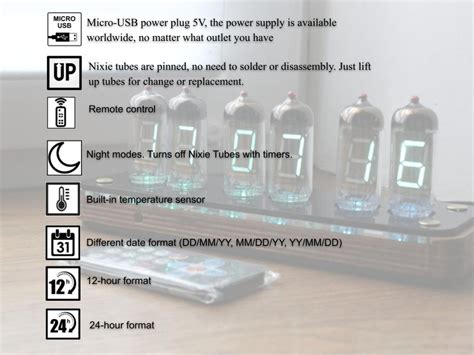 Assembled IV VFD Nixie Era Arduino Steampunk Style Watch Etsy