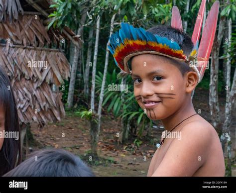 Iquitos Peru Dec 2019 Portrait Of Boy An Inhabitant Of The Peru