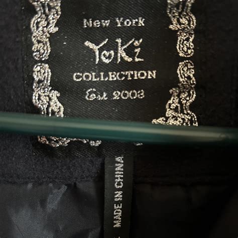 Yoki New York collection navy fleece pea coat with... - Depop