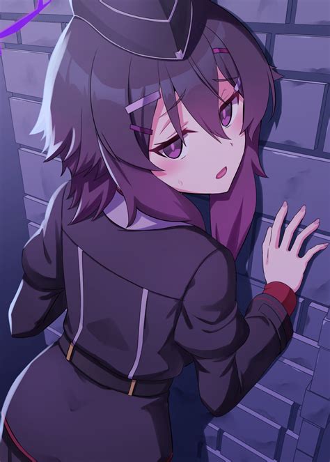 Safebooru 1girl O Against Wall Belt Black Belt Black Hair Black Hat