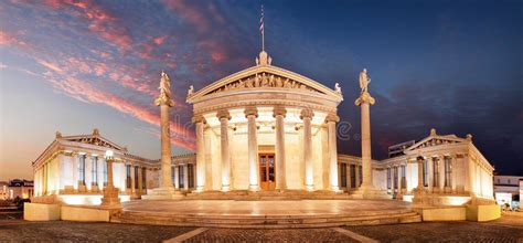 Academy Of Athens Is One Of The Major Landmarks Of Athens Stock Image