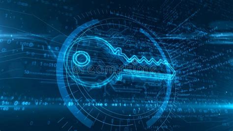 Key Encryption Symbol Abstract 3d Illustration Stock Illustration