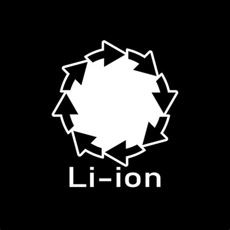 배터리 재활용 기호 벡터 일러스트 레이 션 기호 프리미엄 벡터