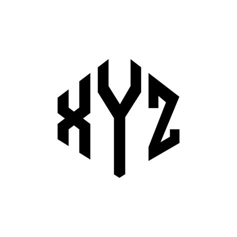 Xyz Letter Logo Design With Polygon Shape Xyz Polygon And Cube Shape